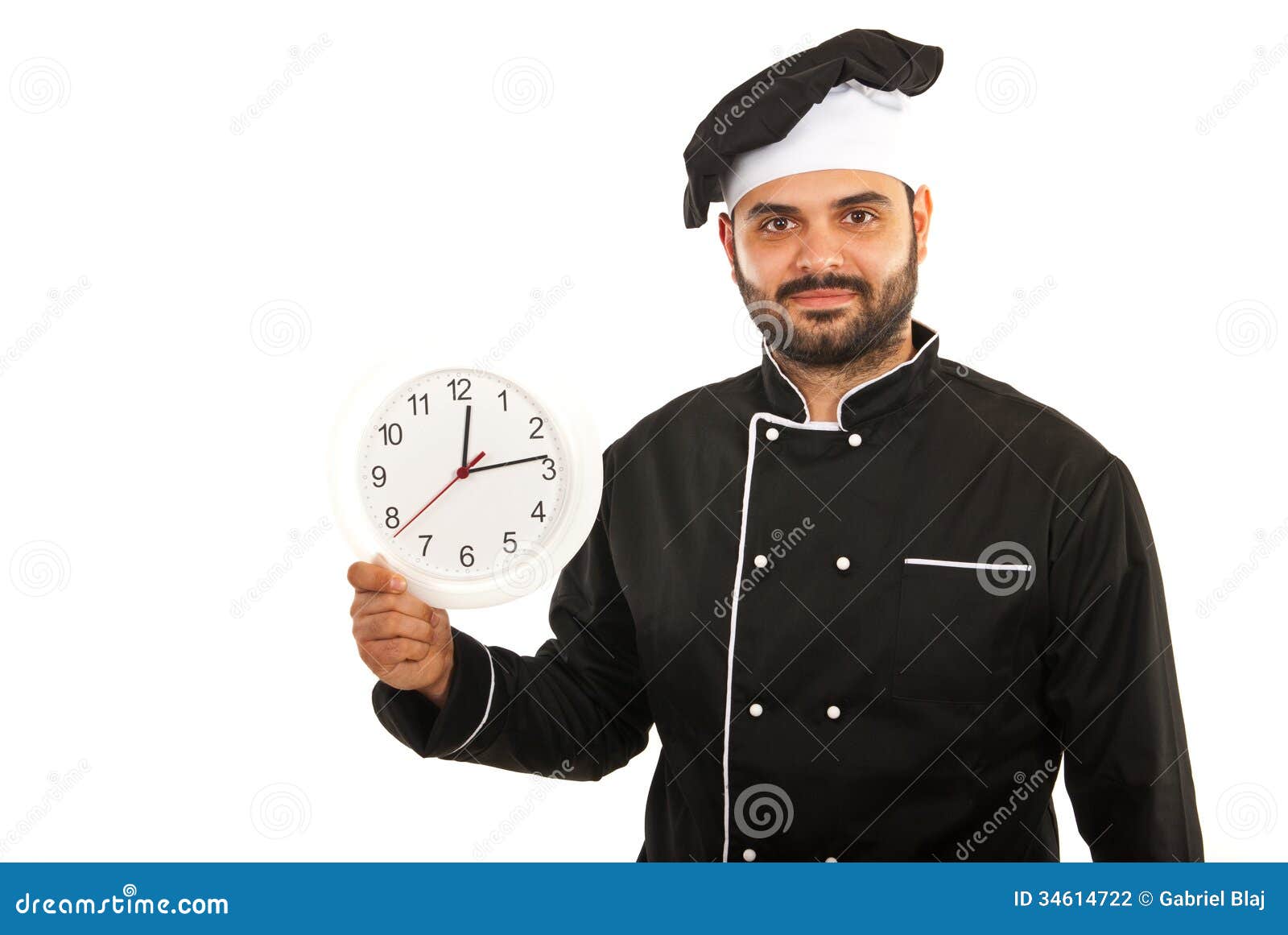 Chef Male Holding Clock Stock Photos - Free & Royalty-Free Stock Photos ...