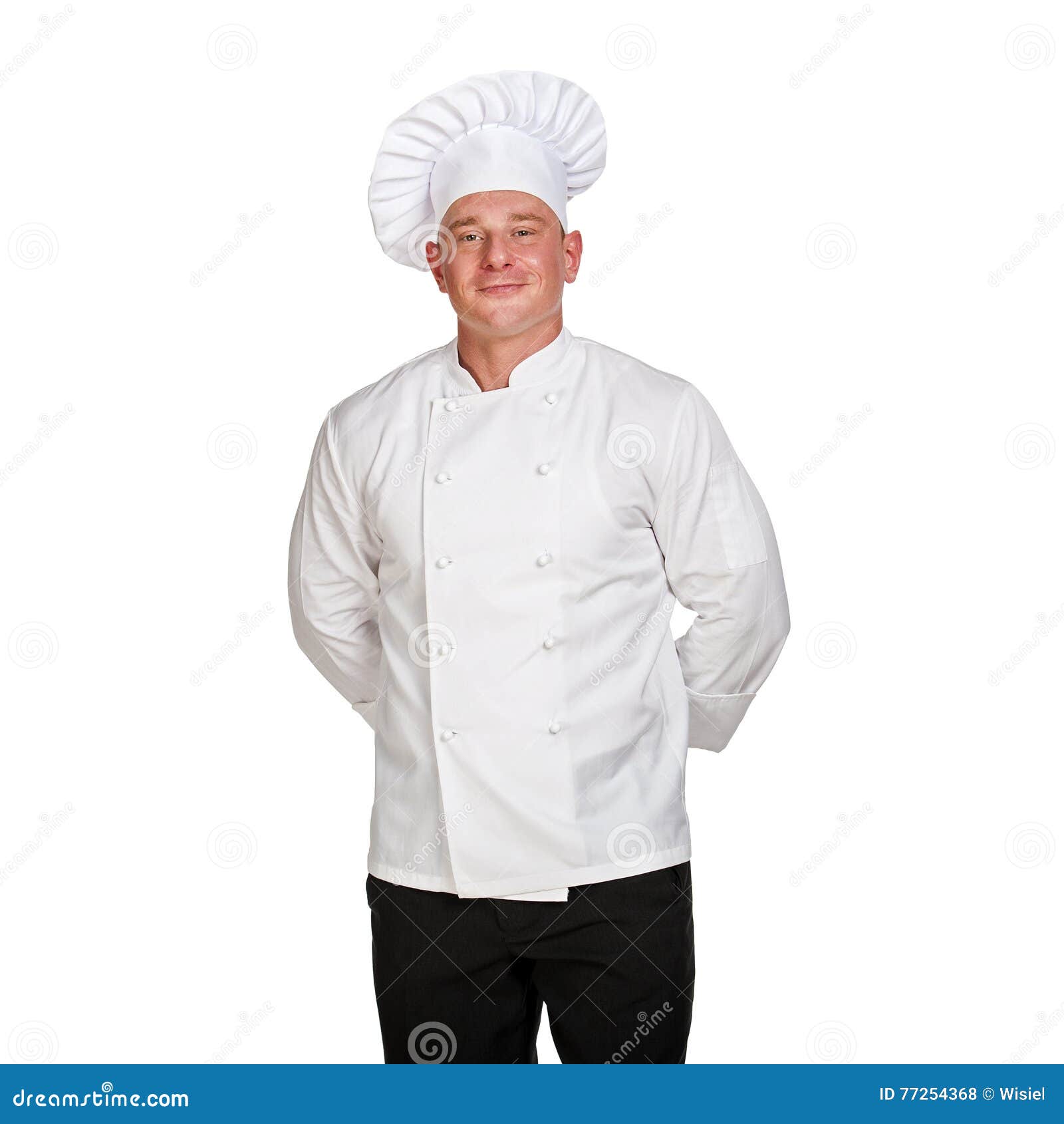 Chef Man Isolated Over White Background. Stock Photo - Image of full ...