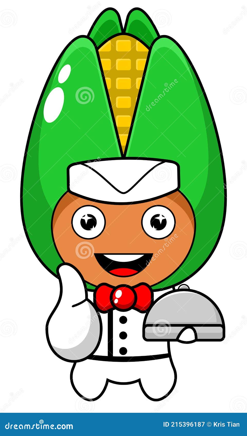 Chef mascot corn costume stock vector. Illustration of nutrition ...