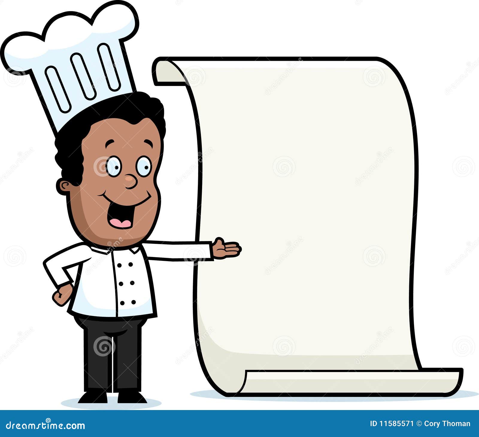 Chef Menu stock vector. Illustration of young, cook, menu - 11585571