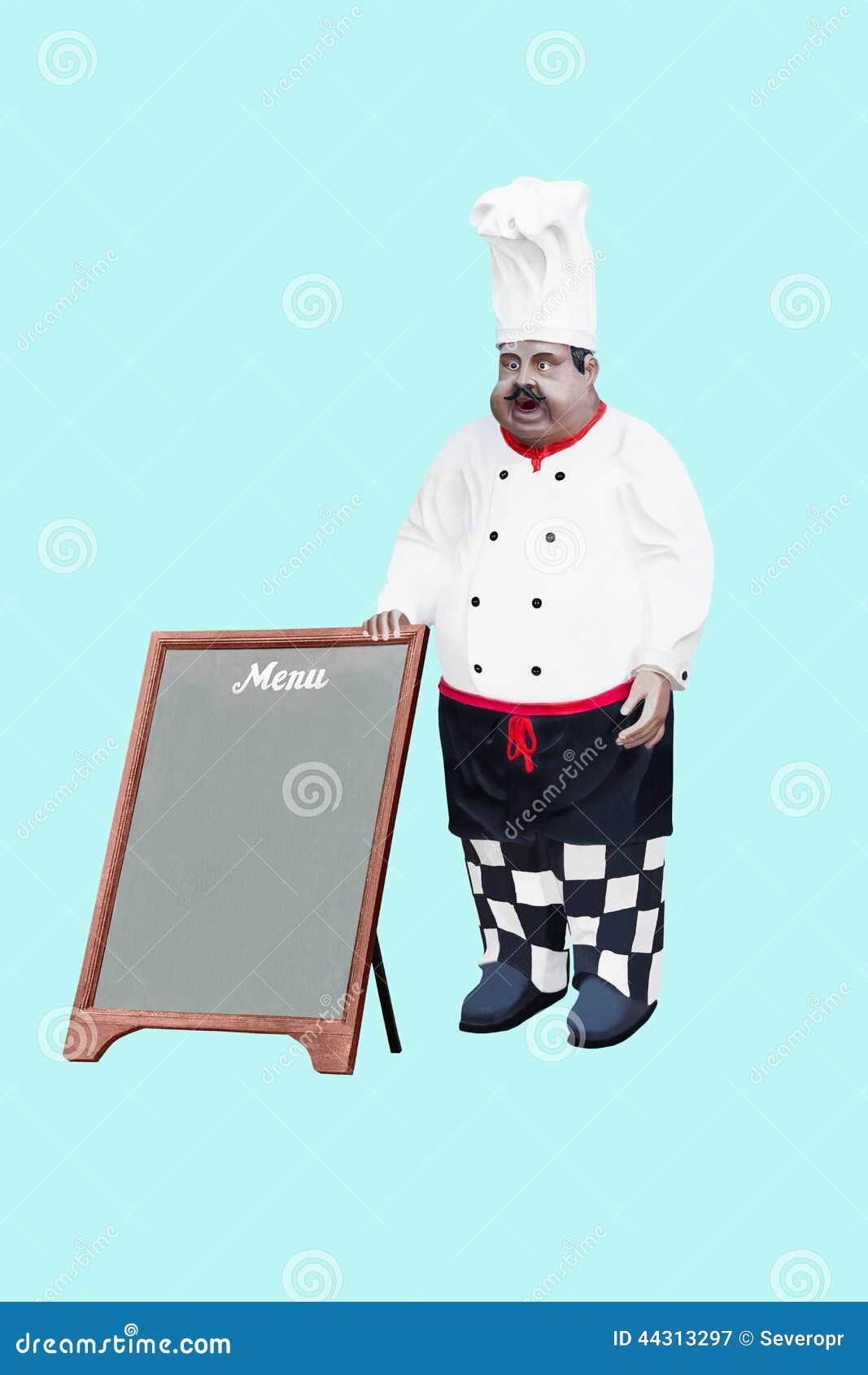 Chef with menu board stock image. Image of retail, confectionery - 44313297