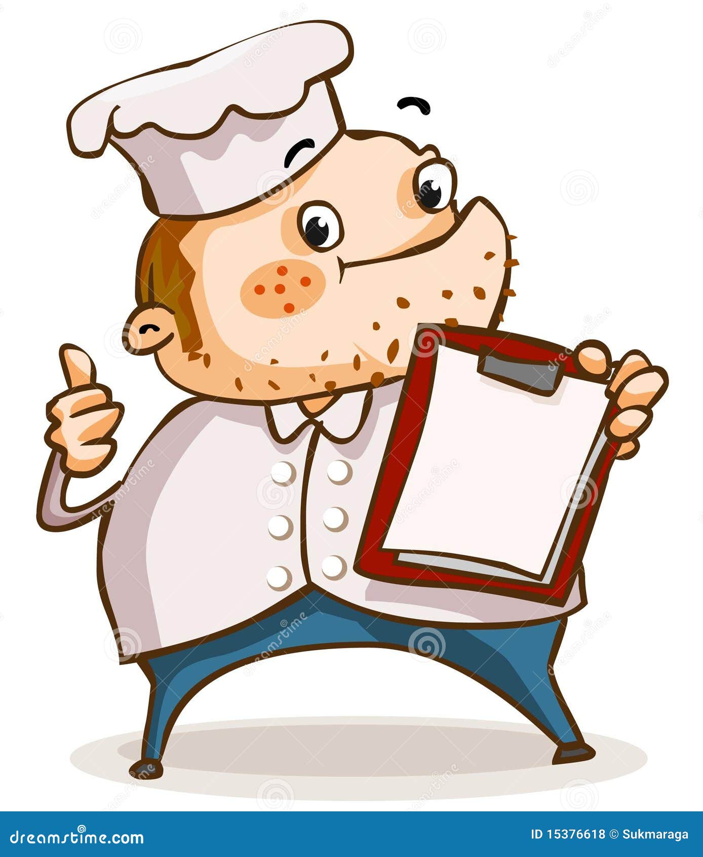 Chef with Menu in Restaurant. Stock Vector - Illustration of cook, chef ...