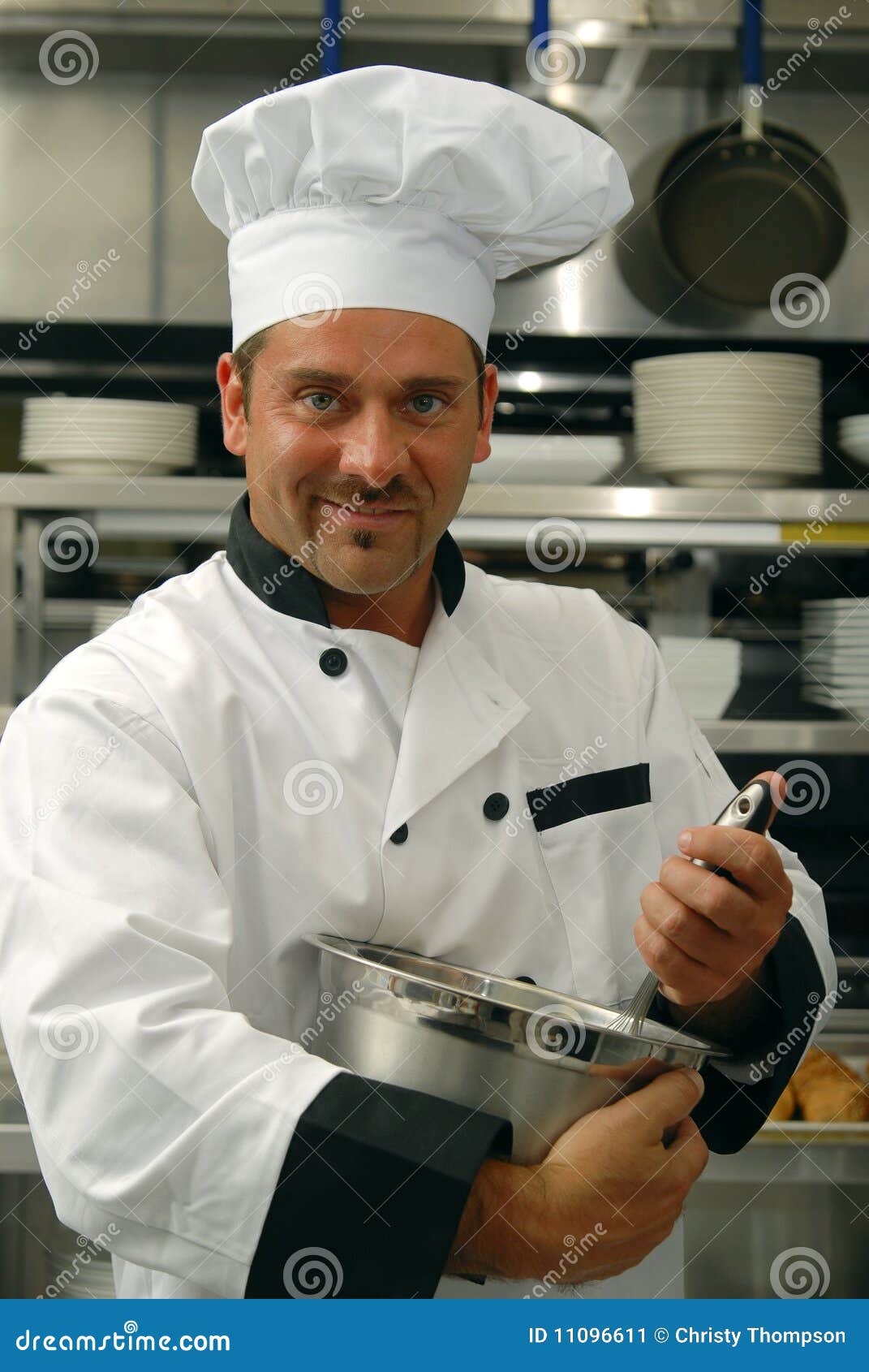Chef mixing food stock image. Image of service, happy - 11096611