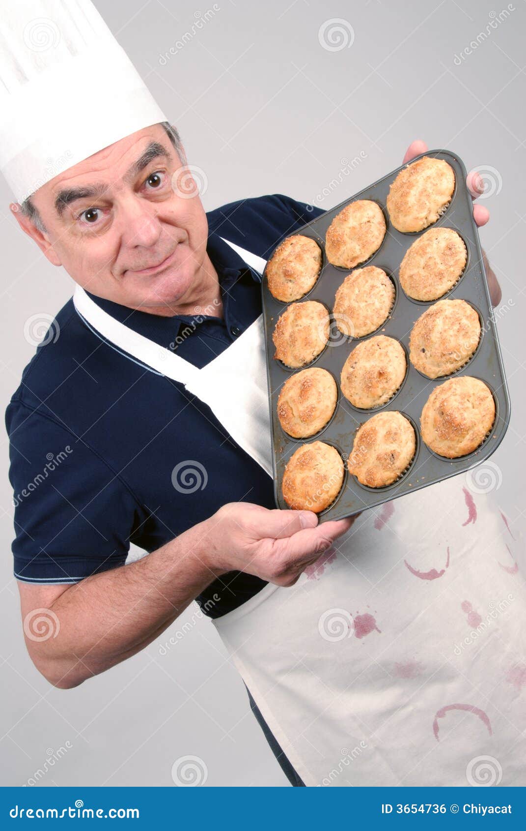 Chef with Muffins stock photo. Image of healthy, chef - 3654736