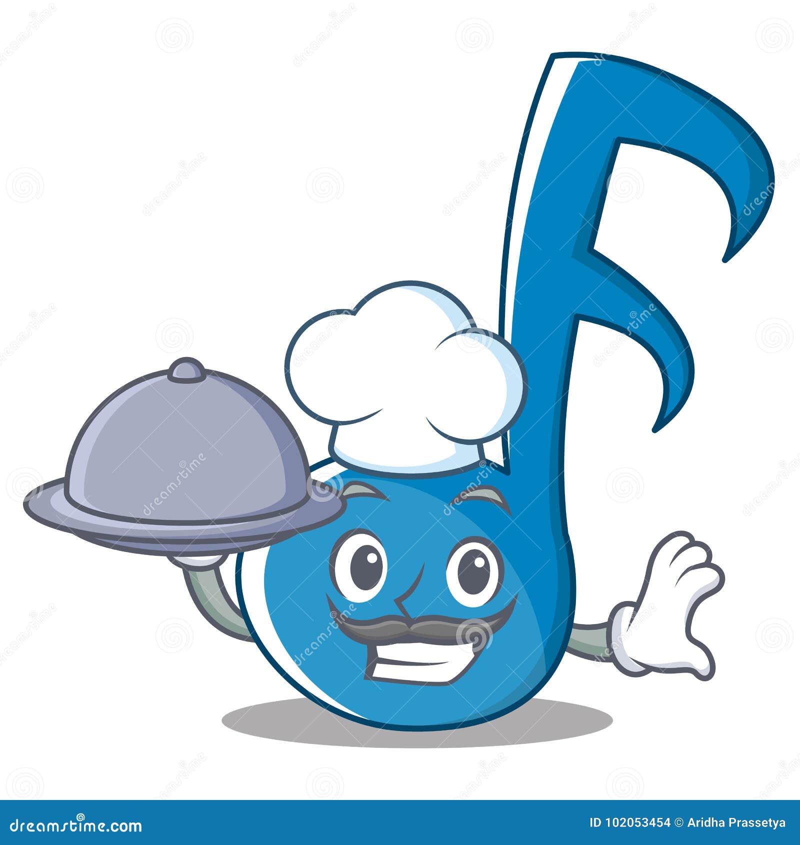 Chef-Music Note Character-Karikatur Vektor Abbildung - Illustration von ...