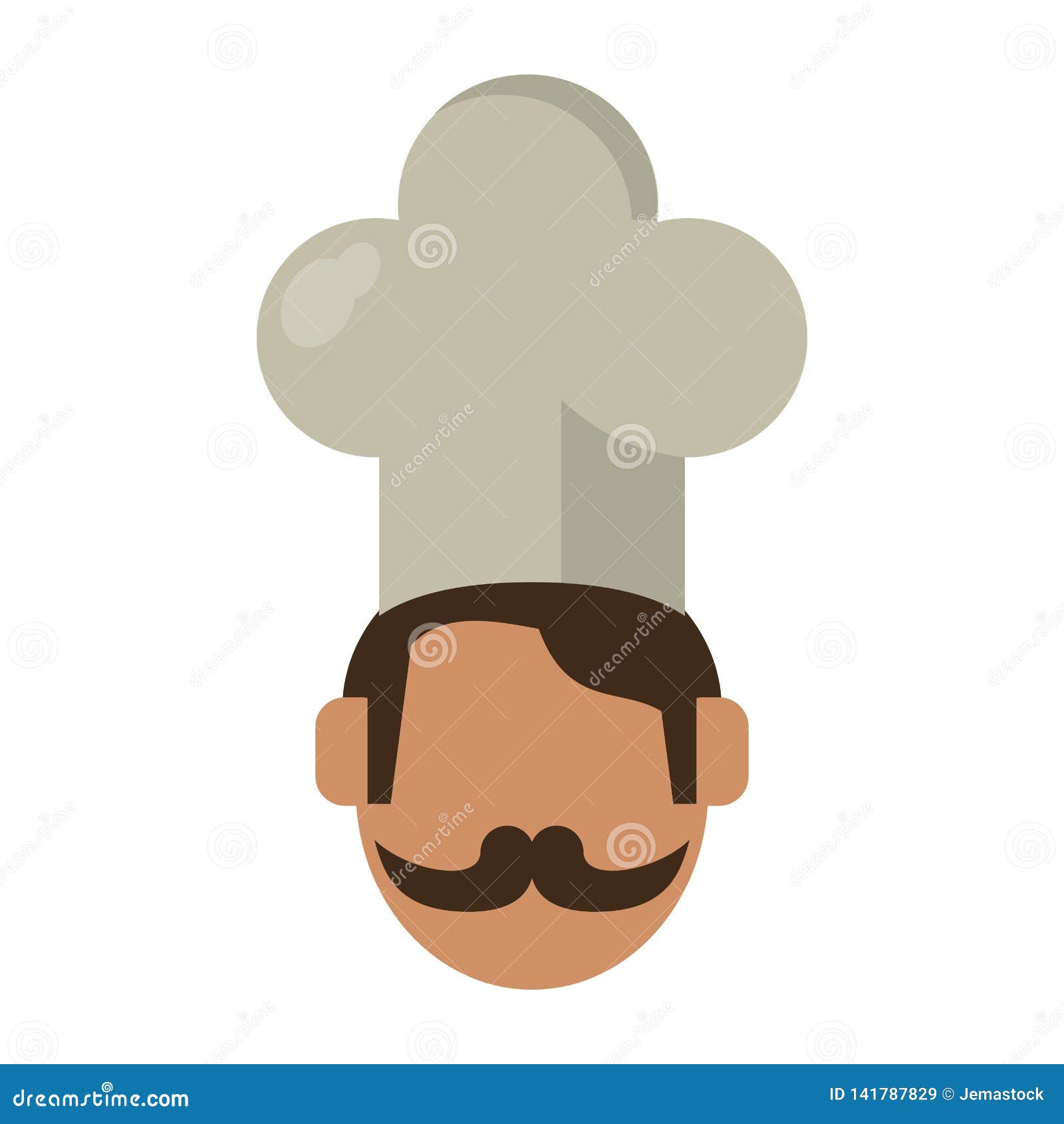 Chef with Mustache Faceless Avatar Stock Vector - Illustration of ...