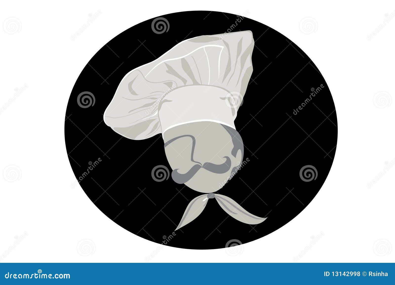 Chef with Mustache and Hat. Stock Illustration - Illustration of pastry ...