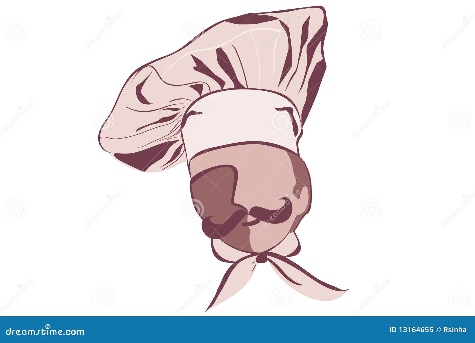 Chef with Mustache and Hat. Stock Vector - Illustration of cook ...