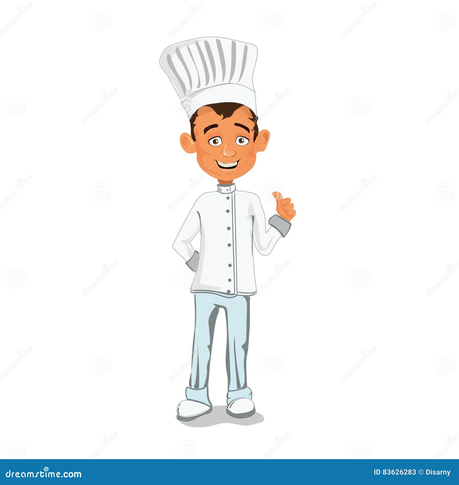 Chef, in a Nice, Clean Clothes, Shows Class. Stock Illustration ...