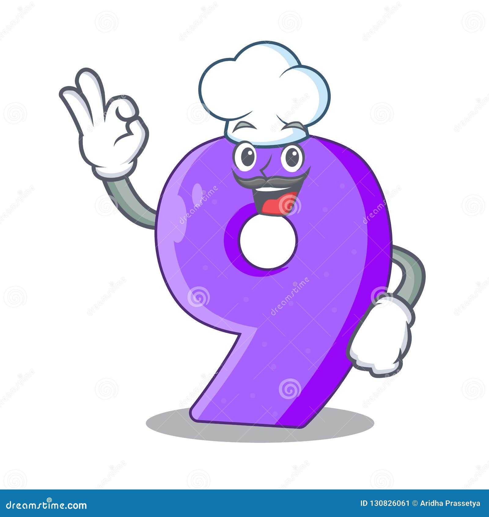 Chef Number Nine Athletics the Shaped Character Stock Vector ...