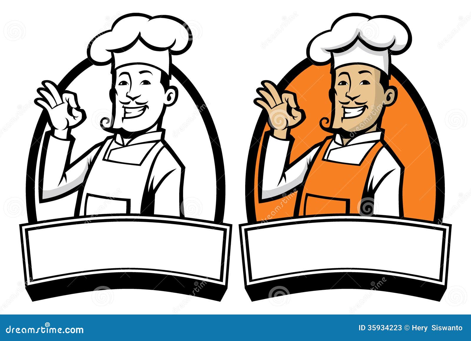 Okay Sign Pizza Chef Illustration Cartoon Vector | CartoonDealer.com ...