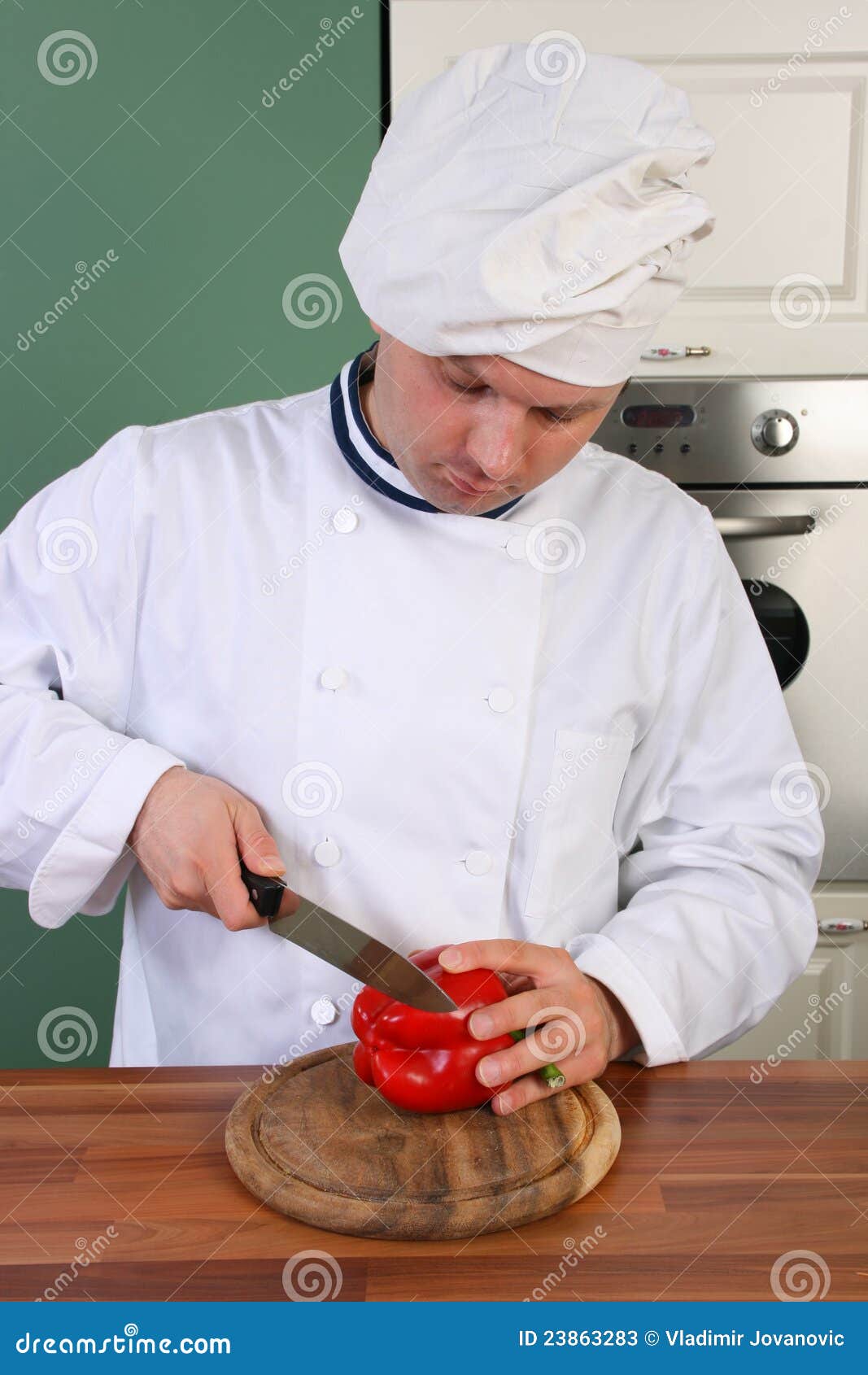 Chef and pepper stock image. Image of dieting, appetizer - 23863283