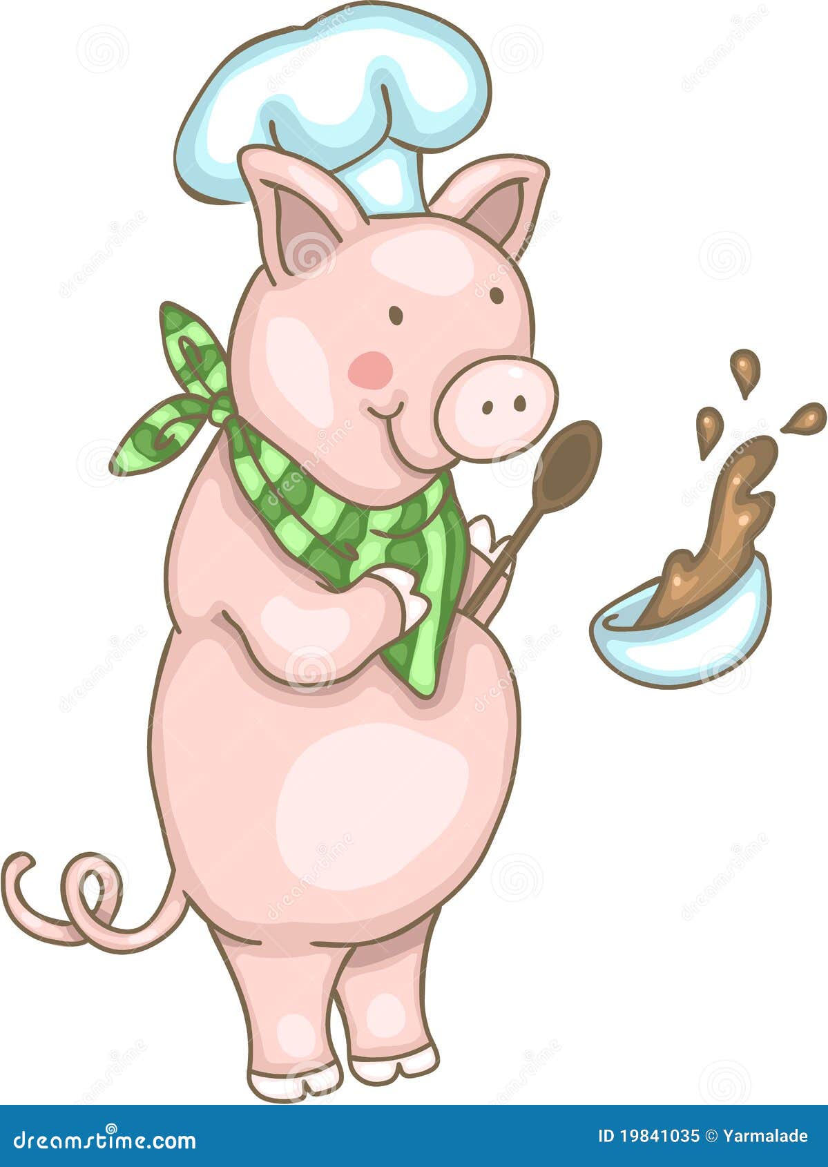 Chef Pig stock vector. Illustration of soup, pink, cook - 19841035