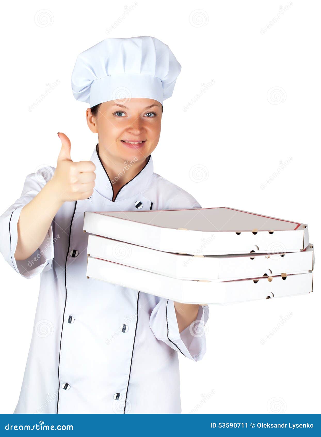 Chef with pizza stock image. Image of work, apron, professional - 53590711