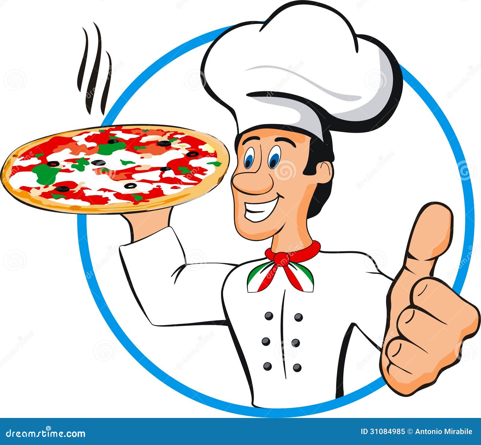 Chef pizza stock vector. Illustration of cooking, italy - 31084985