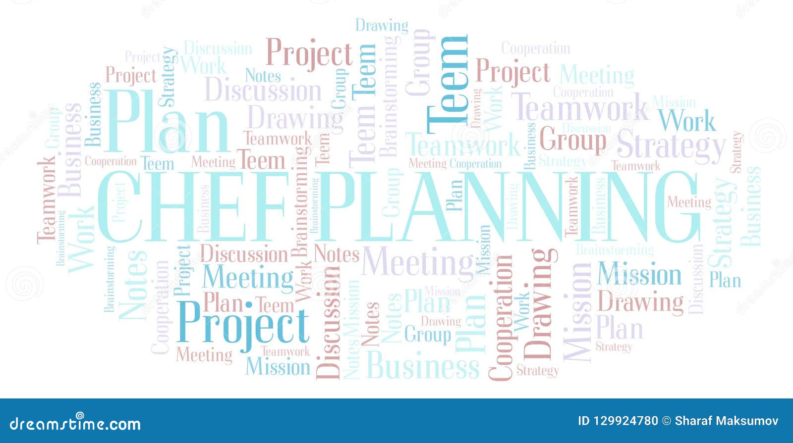 Chef Planning word cloud. stock illustration. Illustration of print ...