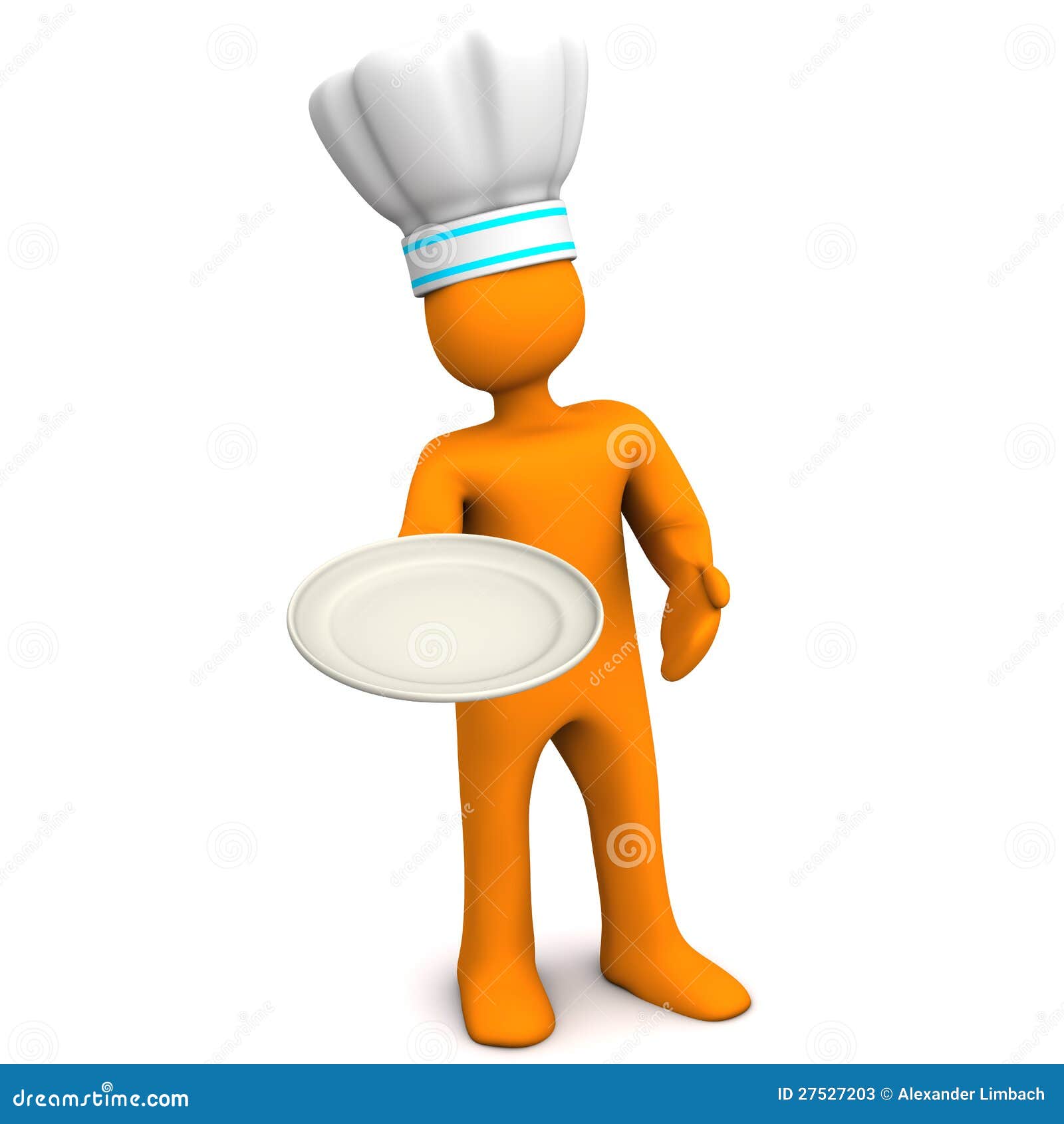 Chef with Plate stock illustration. Illustration of comic - 27527203