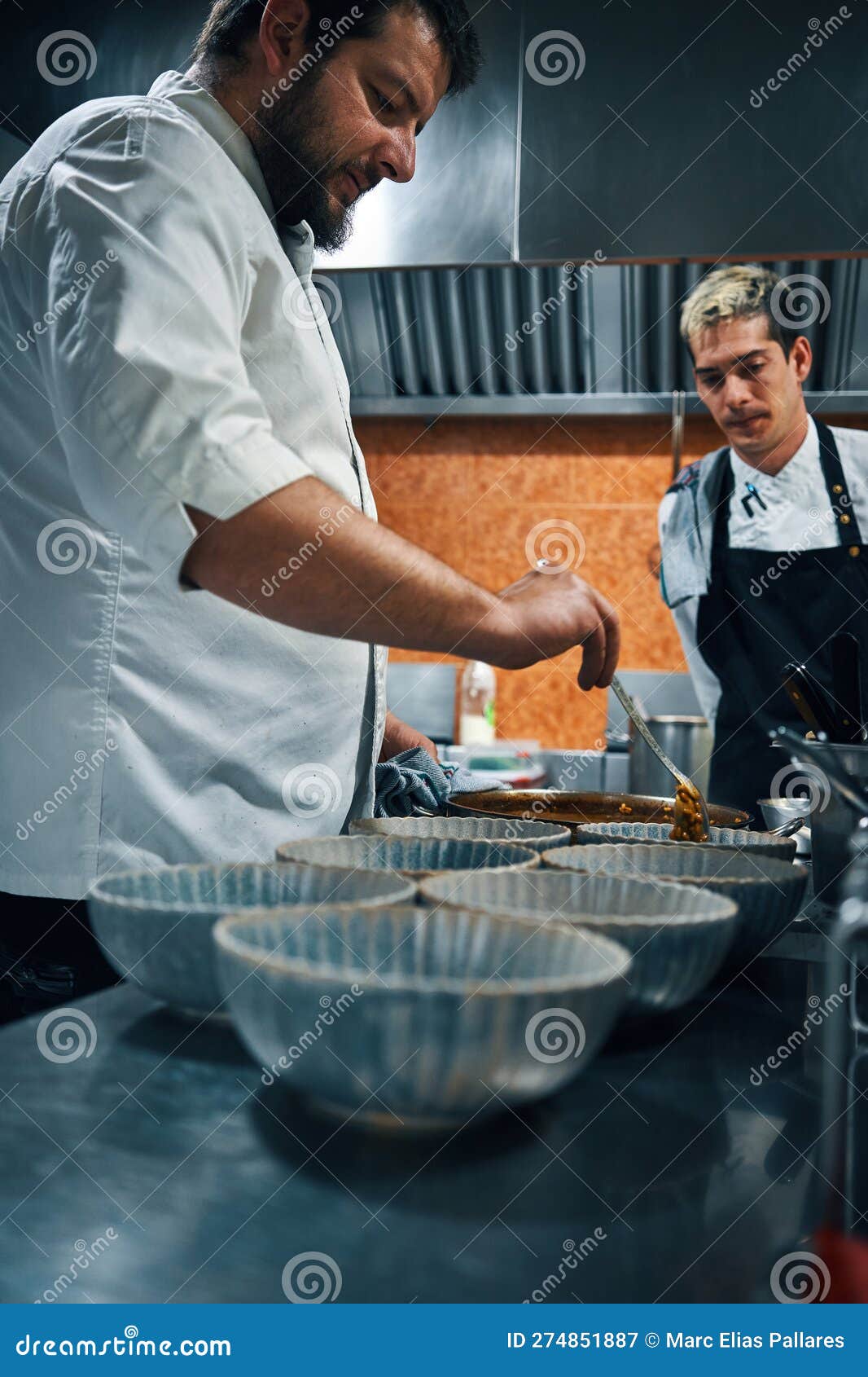 Chef Plating in Haute Cuisine Restaurant Stock Image - Image of cuisine ...