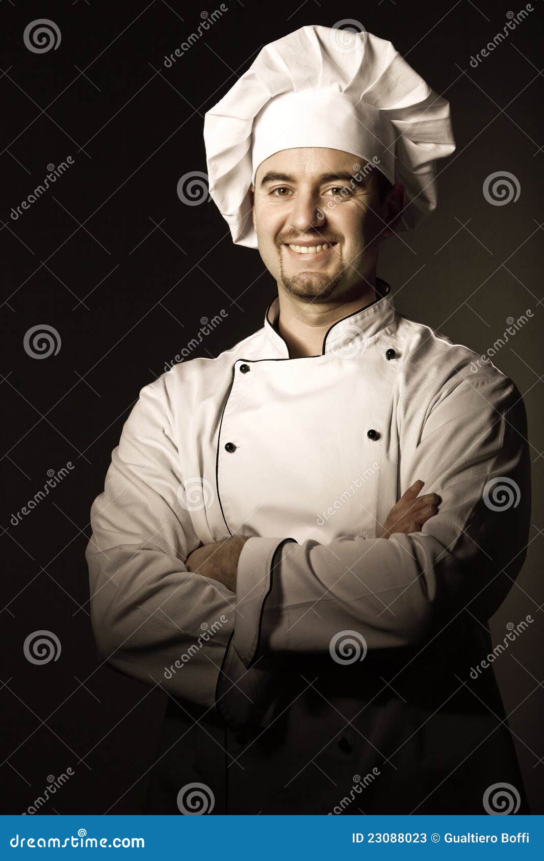 Chef portrait stock image. Image of cook, caucasian, positivity - 23088023