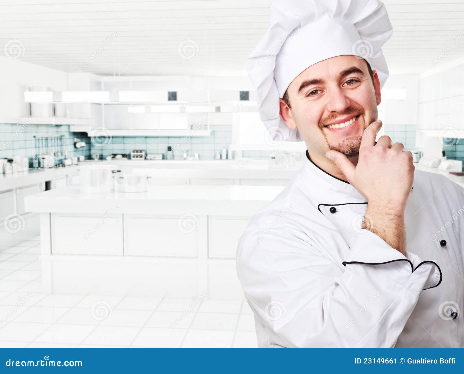 Chef portrait stock image. Image of vertical, white, uniform - 23149661