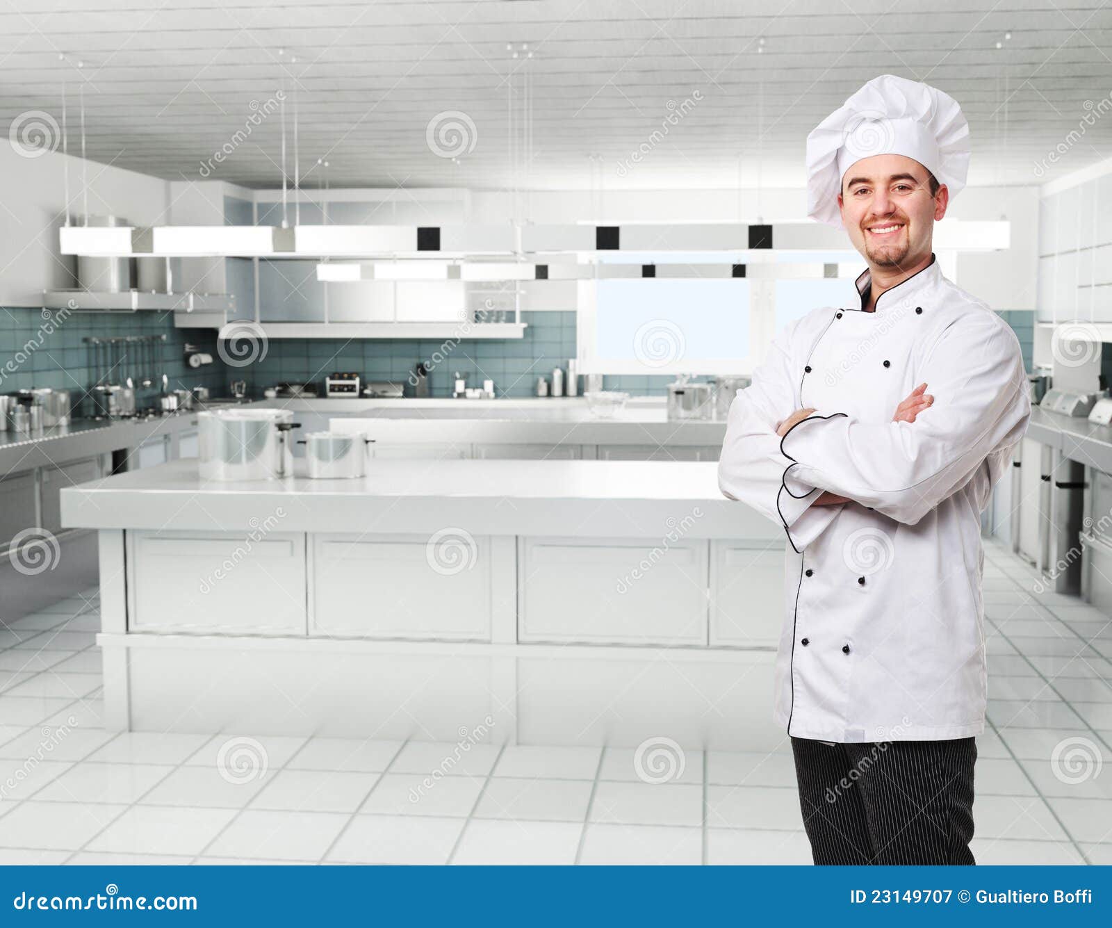 Chef portrait stock image. Image of chef, portrait, happy - 23149707