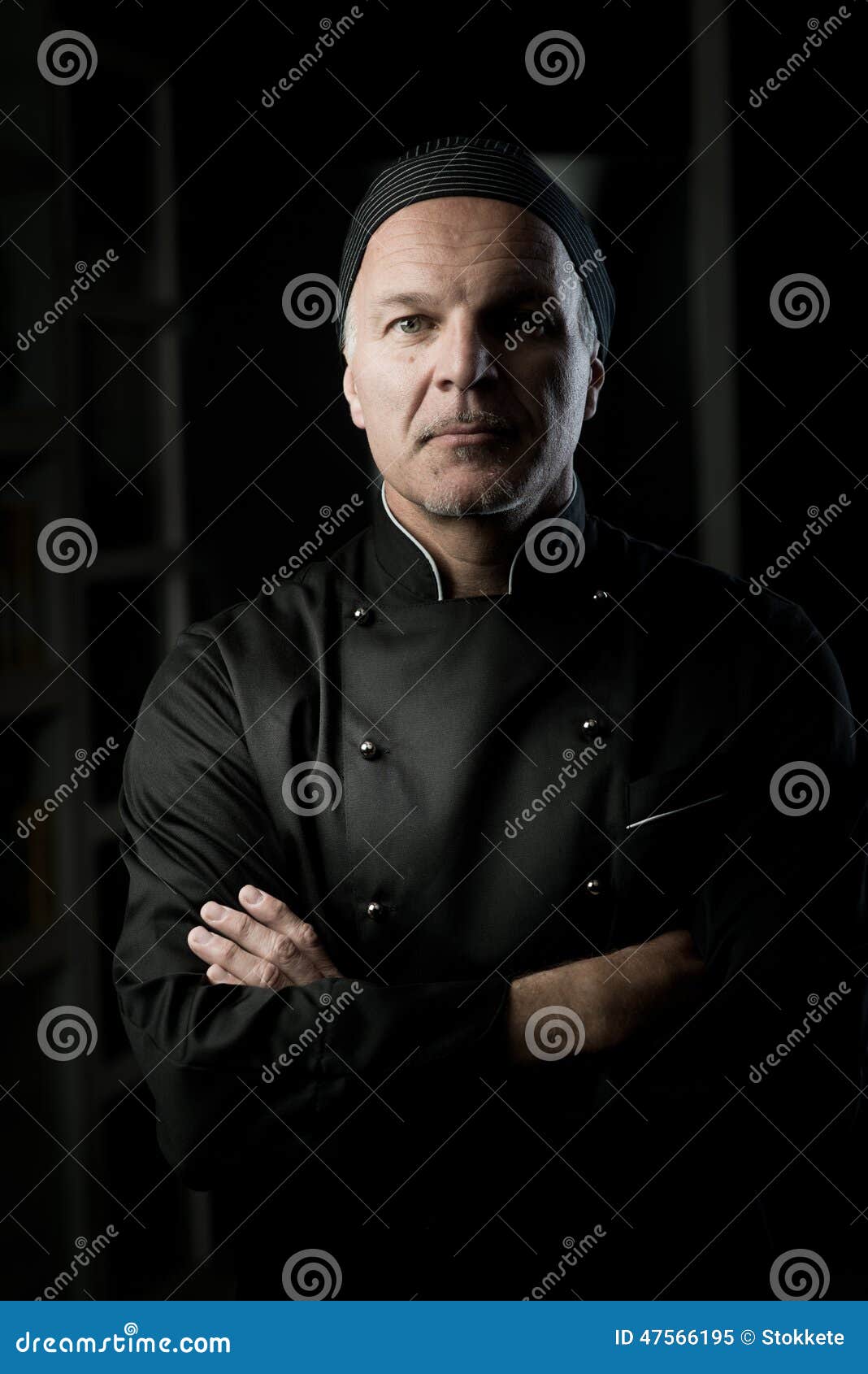 Chef Portrait with Arms Crossed Stock Image - Image of folded ...