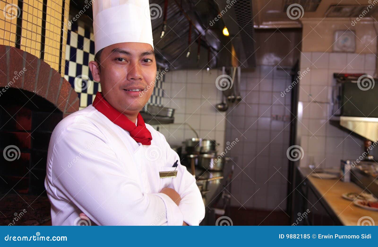 Chef pose at work stock image. Image of employee, happy - 9882185