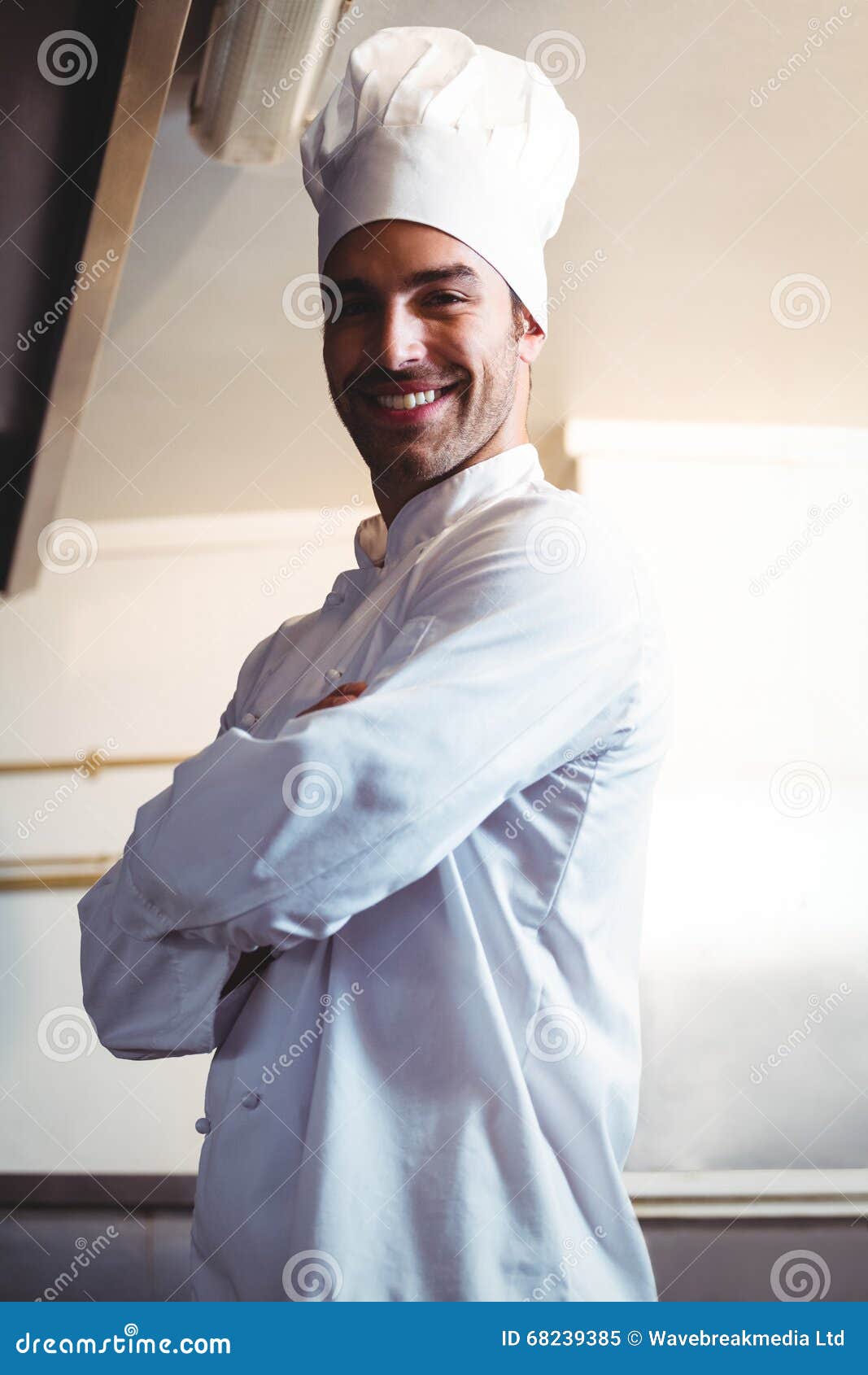Chef Posing with Crossed Arms Stock Image - Image of male, cuisine ...