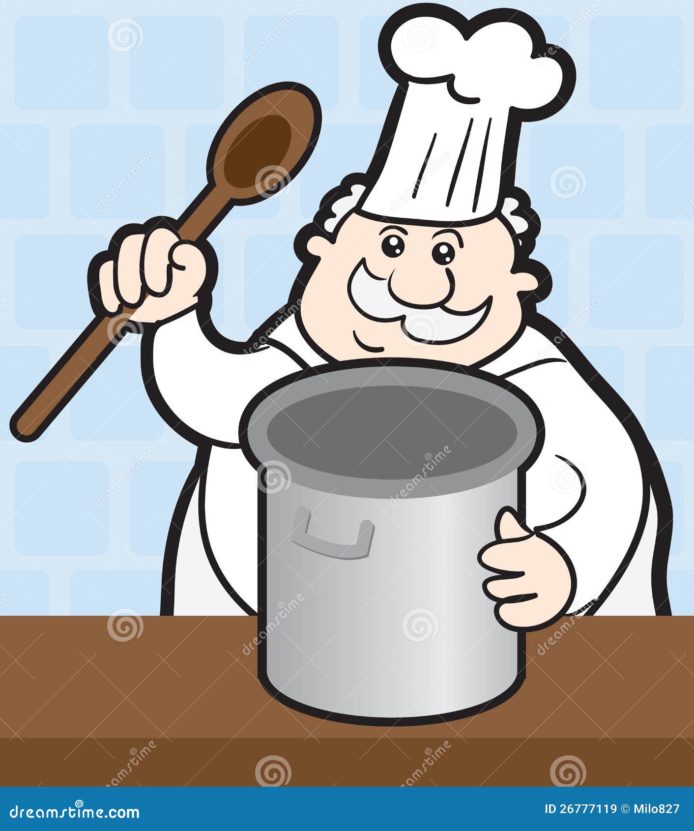 Chef with Pot stock vector. Illustration of handle, aluminum - 26777119