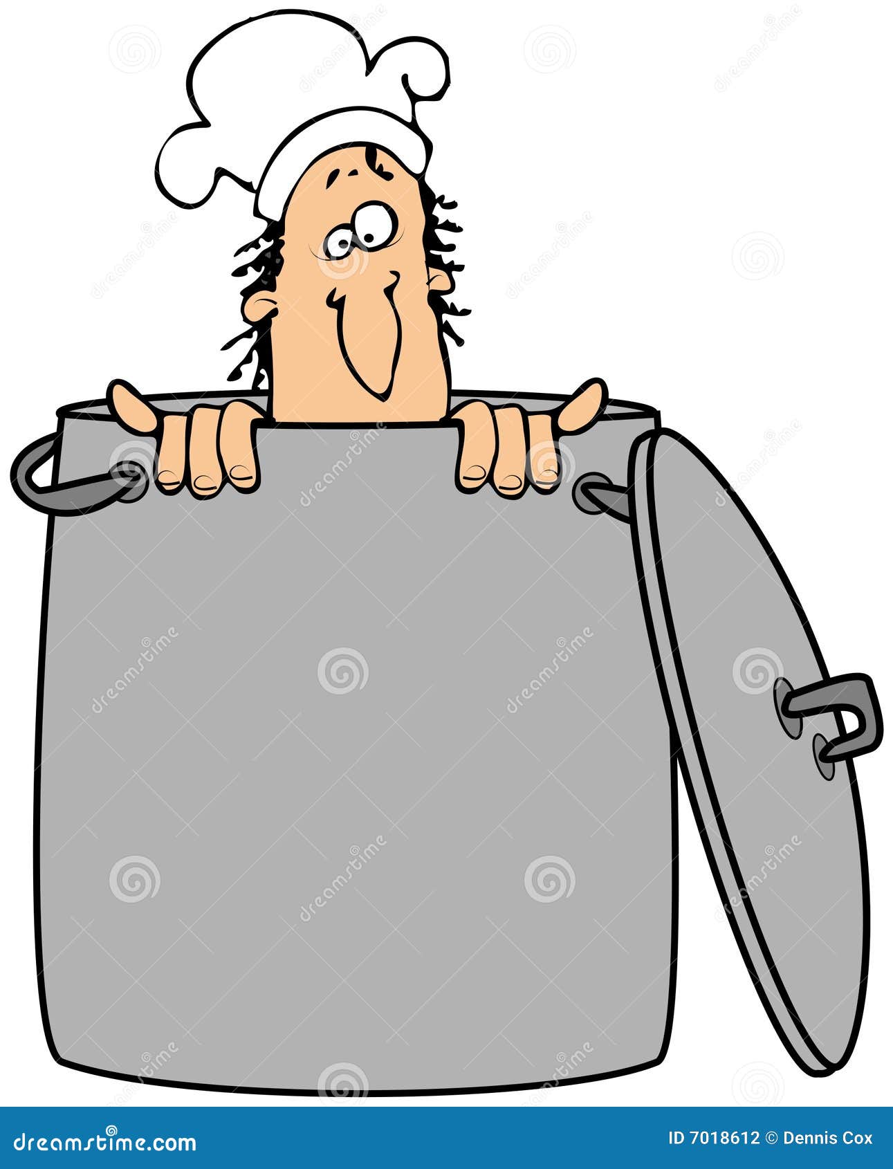 Chef in a Pot stock illustration. Illustration of male - 7018612