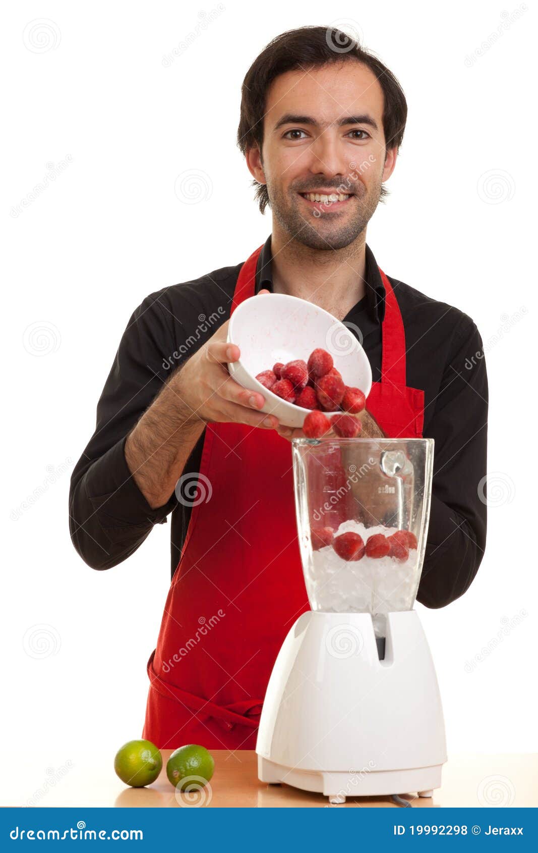 Chef pour blender stock photo. Image of cook, kitchen - 19992298