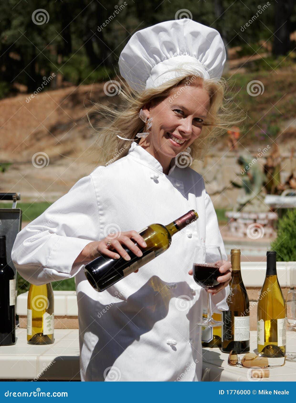 Chef pouring wine stock photo. Image of outdoors, cook - 1776000