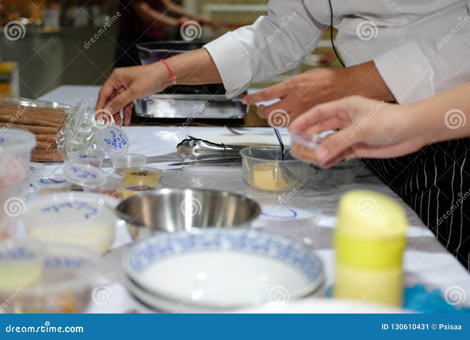 Chef Prepare Ingredient for Cooking Indian Food Stock Image - Image of ...