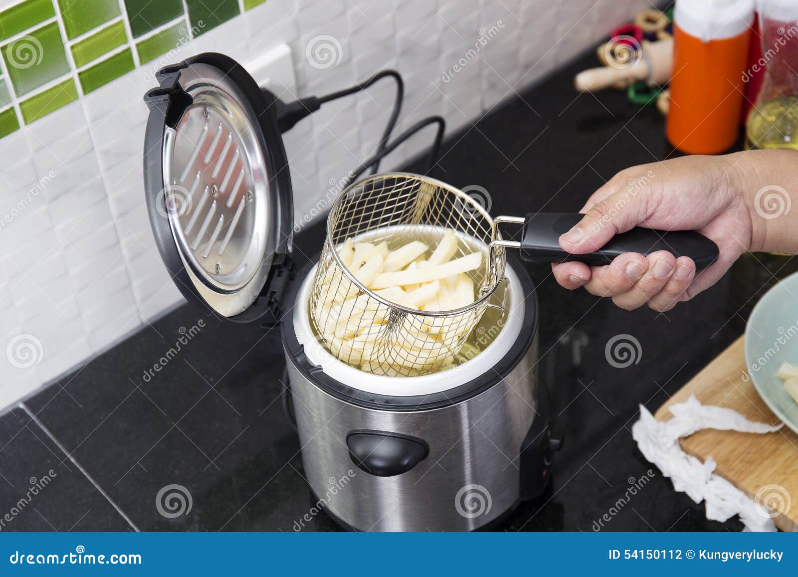 Chef prepared raw potato stock photo. Image of metal - 54150112