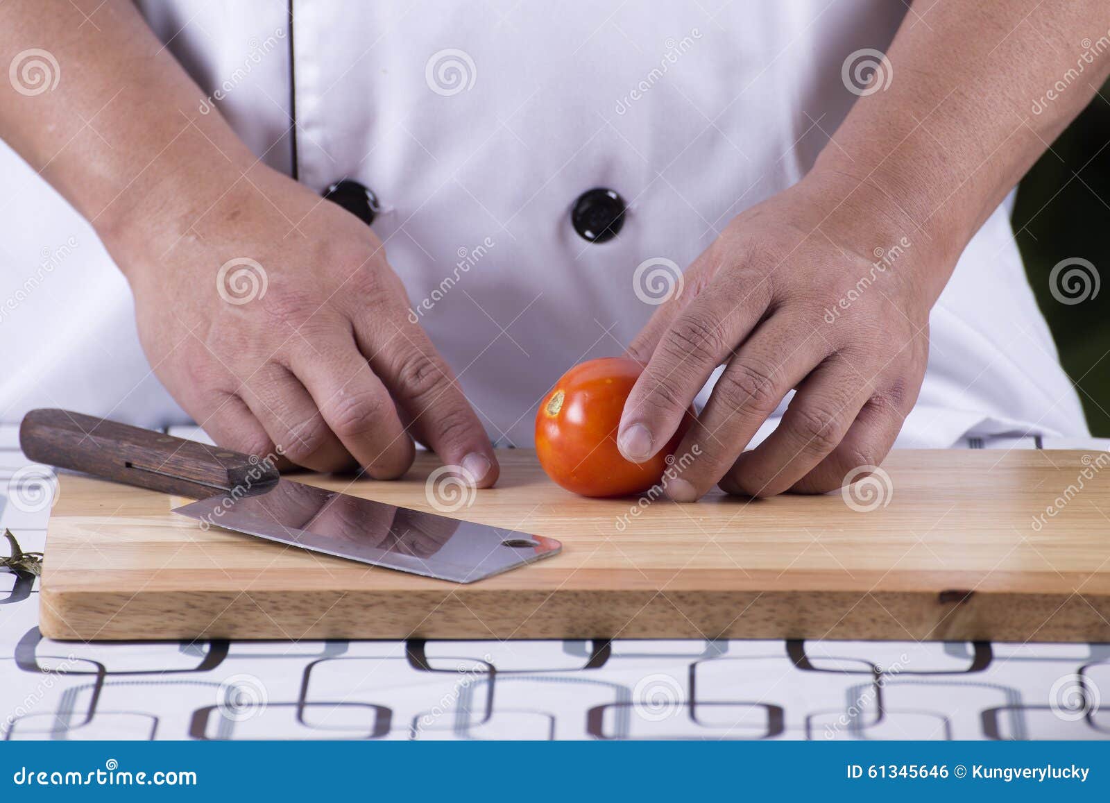Chef Prepared Tomato for Slice Stock Photo - Image of tomato, dinner ...