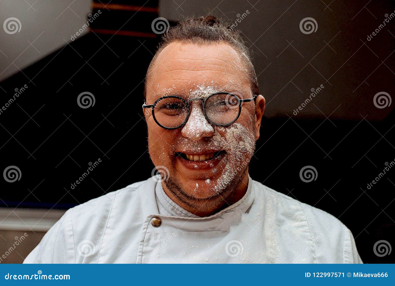 The chef prepares dough stock image. Image of bakery - 122997571