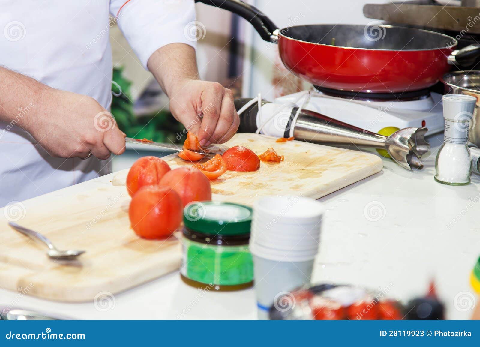 Chef prepares a meal stock image. Image of prepare, appetizer - 28119923