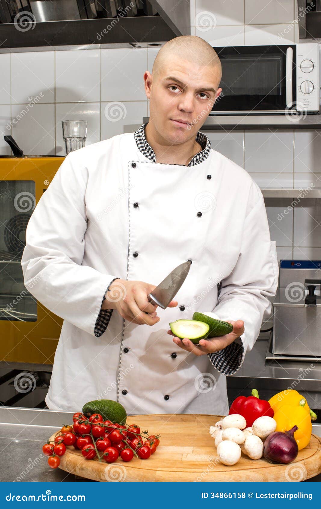 Chef prepares a meal stock photo. Image of restaurant - 34866158