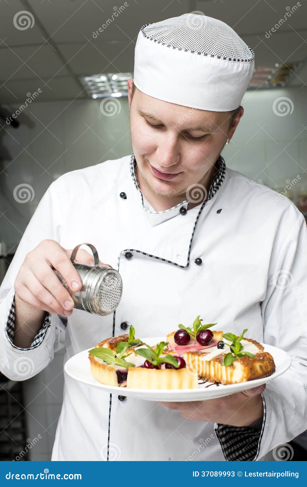 Chef prepares a meal stock image. Image of chef, food - 37089993