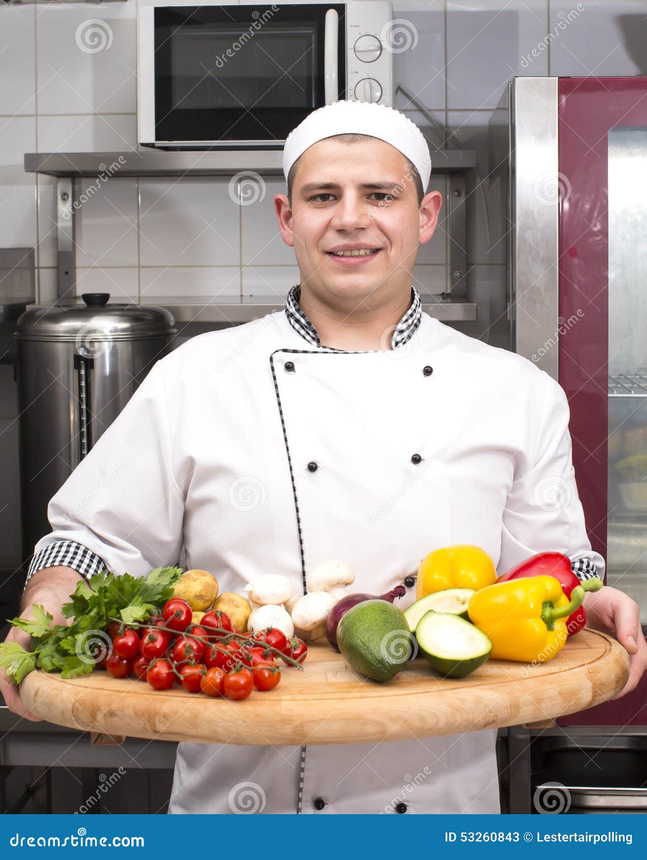 Chef prepares a meal stock image. Image of chef, forties - 53260843