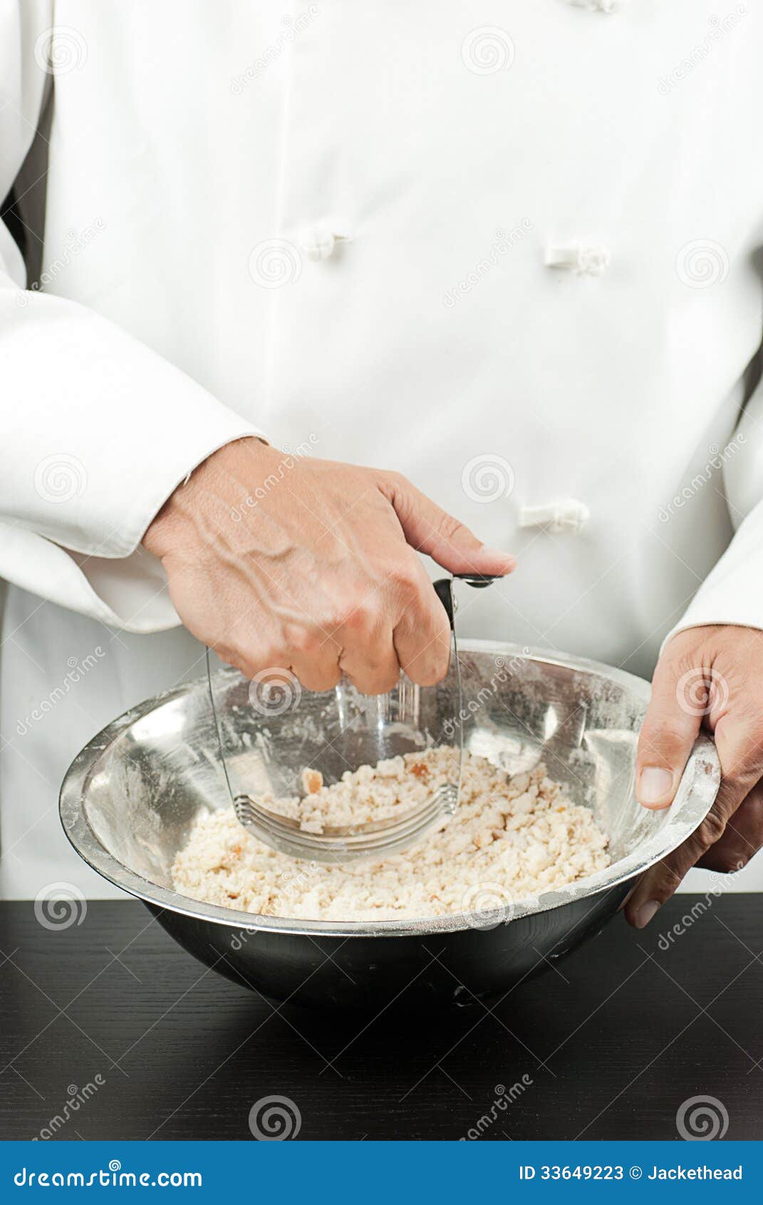 Chef Prepares Pastry stock image. Image of indoor, crust - 33649223