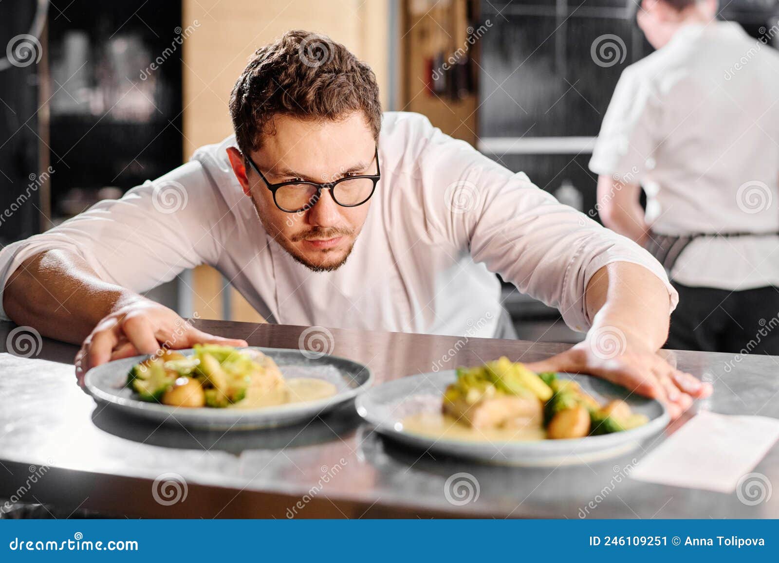Chef Preparing Dish for Delivery Stock Image - Image of menu, order ...