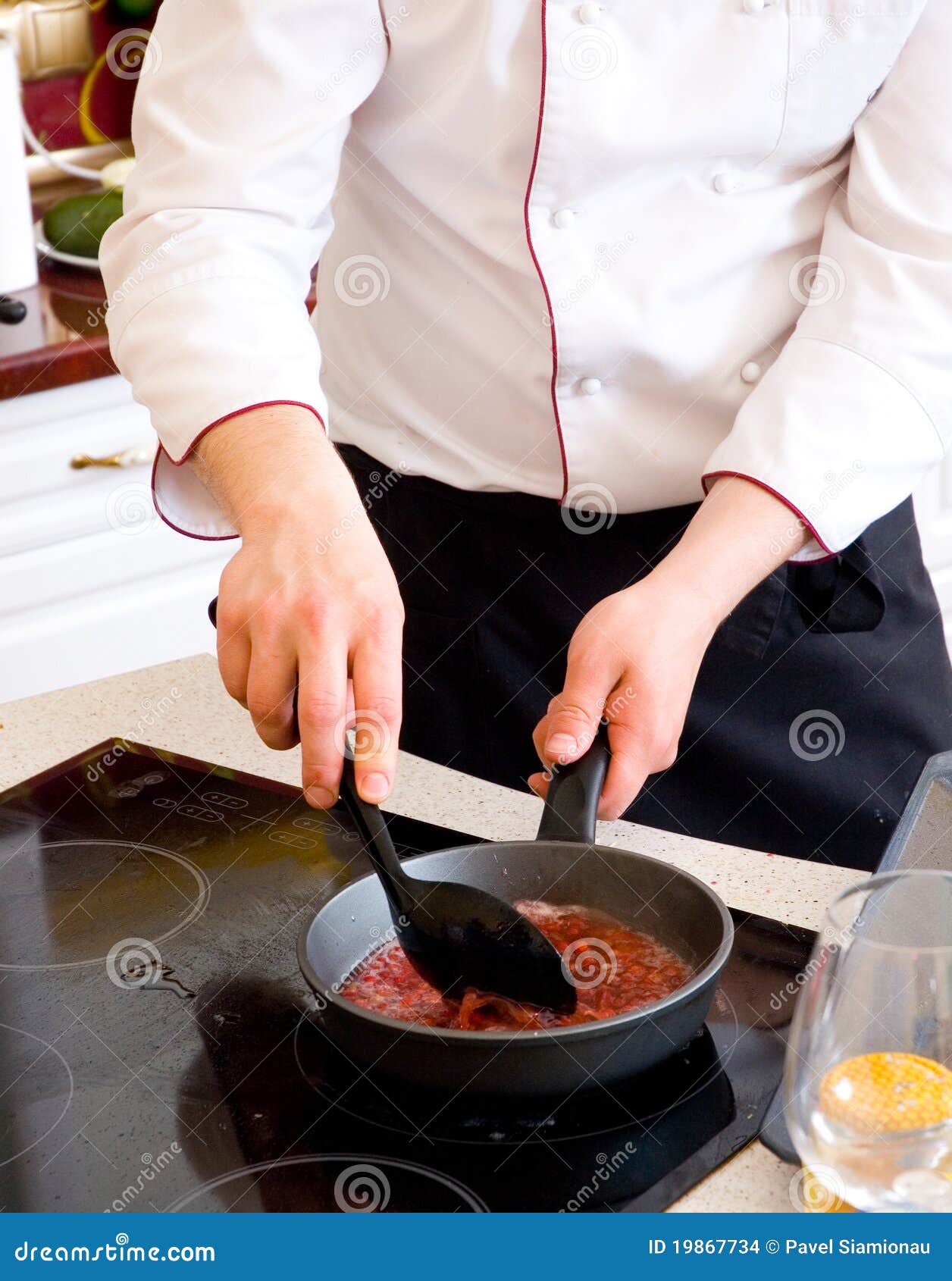 Chef preparing food stock photo. Image of food, arranging - 19867734
