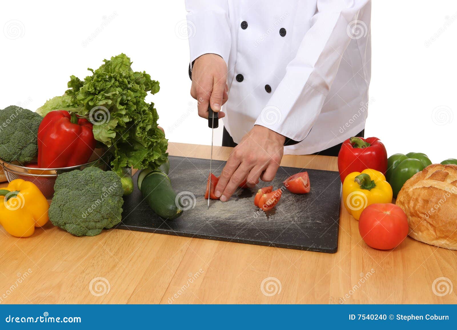 Chef Preparing Food stock photo. Image of cutting, cooking - 7540240