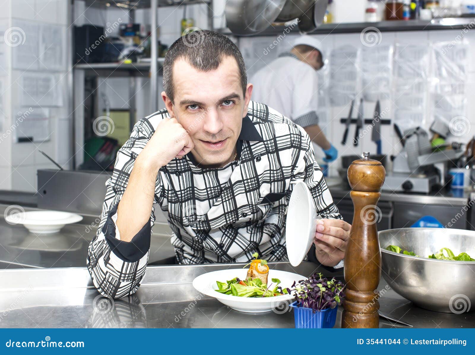 Chef Preparing Food in the Kitchen Stock Photo - Image of chef, trainee ...