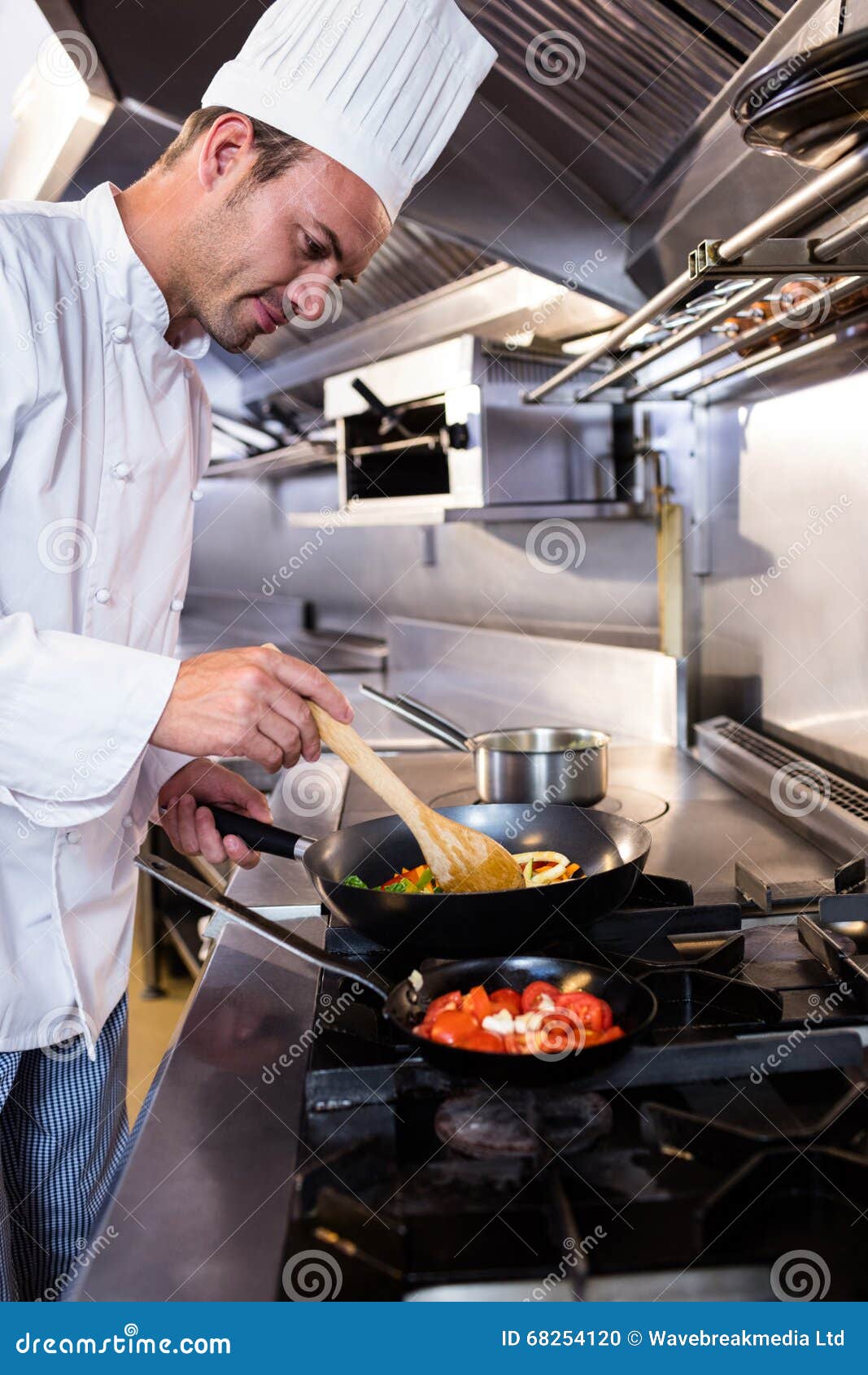 Chef Preparing Food in the Kitchen Stock Photo - Image of preparing ...