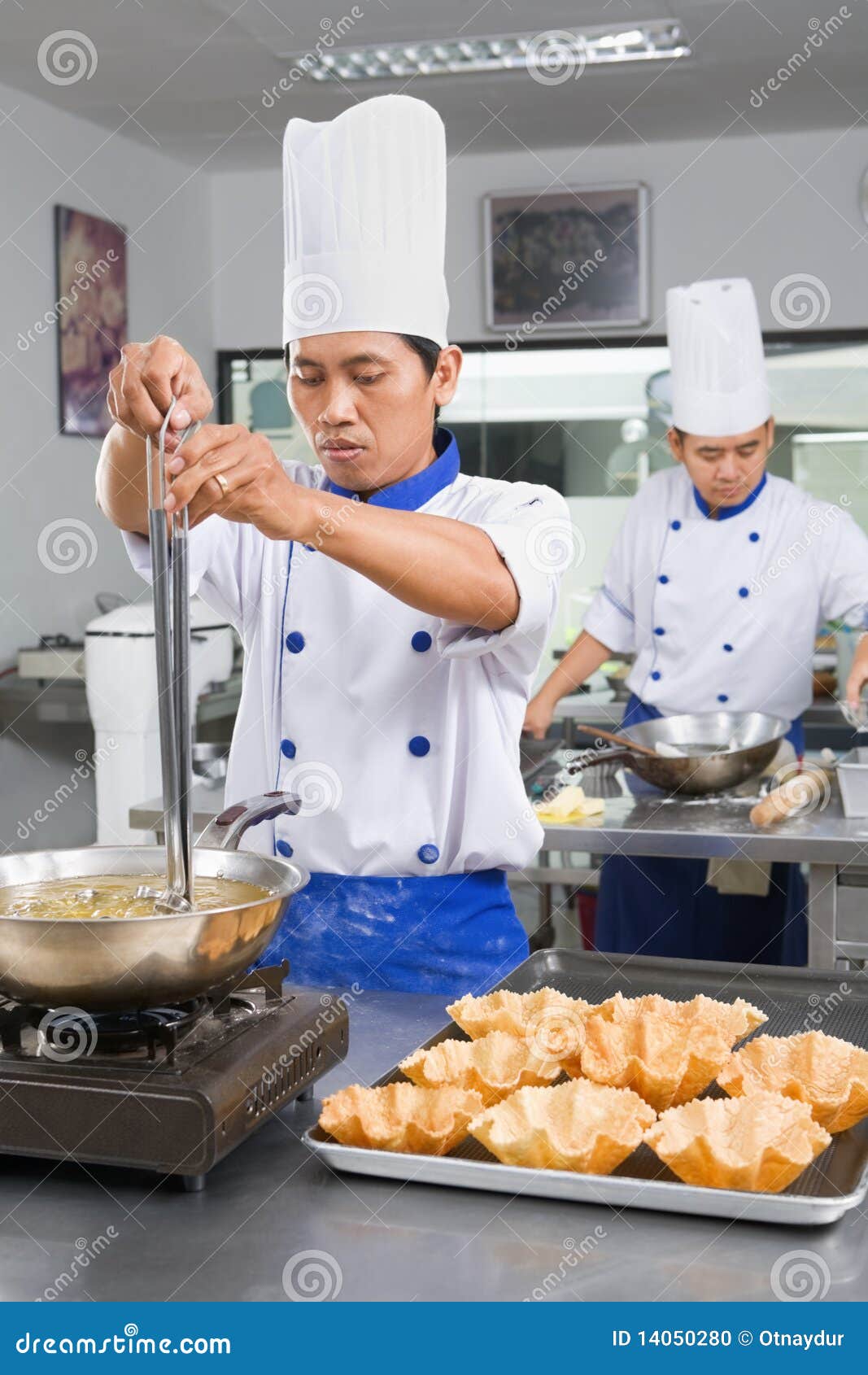 Chef Preparing the Fried Wheat Bowl Stock Photo - Image of professional ...