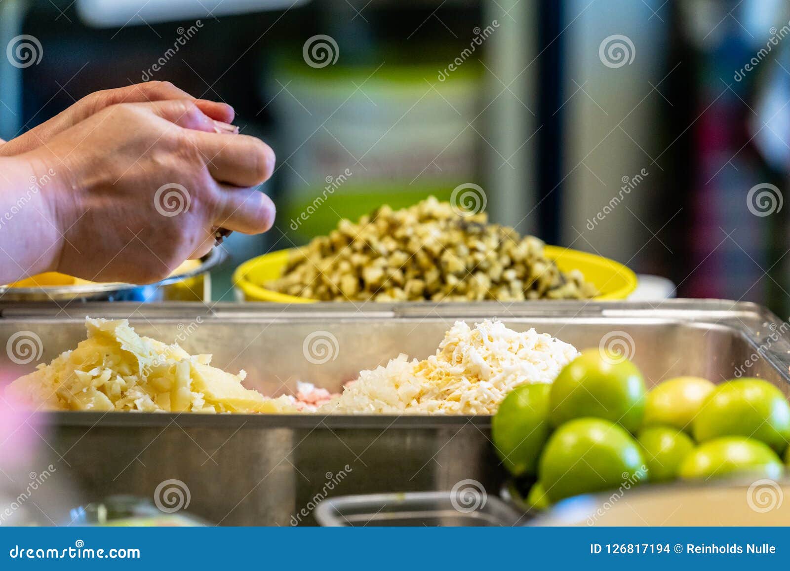 Chef Preparing Ingredients for Salad Stock Photo - Image of closeup ...