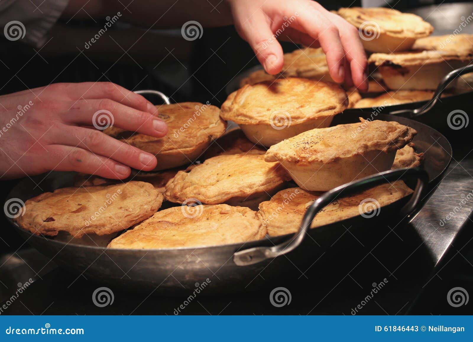 Chef preparing pies stock image. Image of meal, making - 61846443