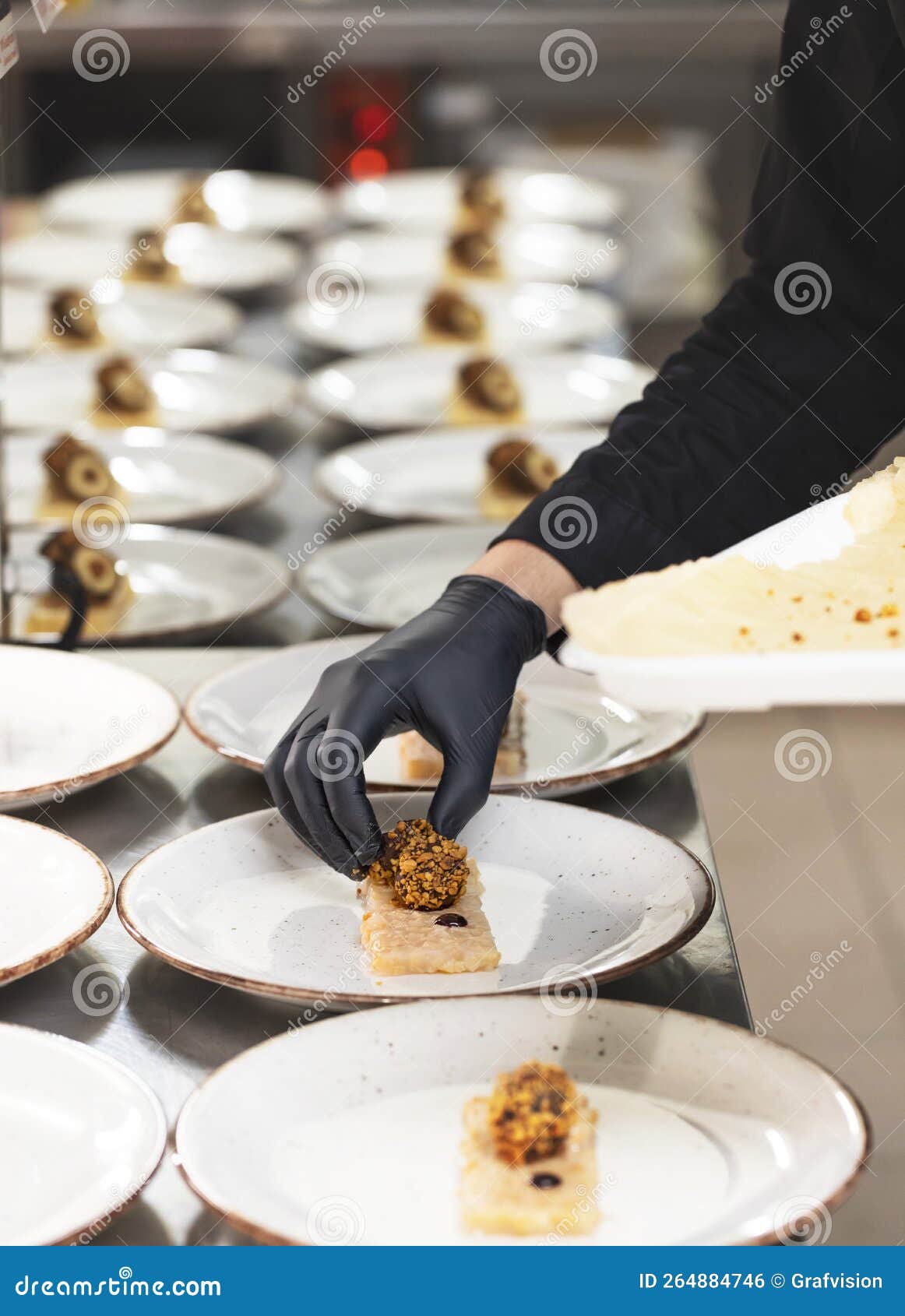 Chef Preparing Starter Dishes Stock Photo - Image of quince, pieces ...